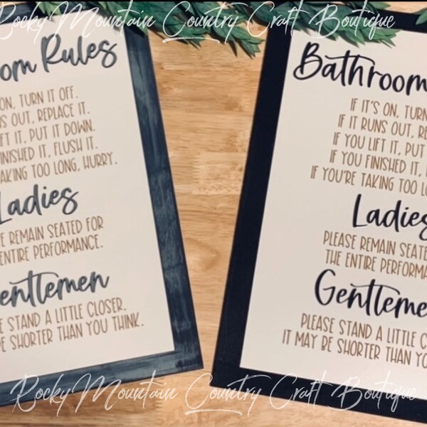 Bathroom Rules SVG, Toilet Rules SVG, Restroom Sign Svg, Bathroom Signs ...