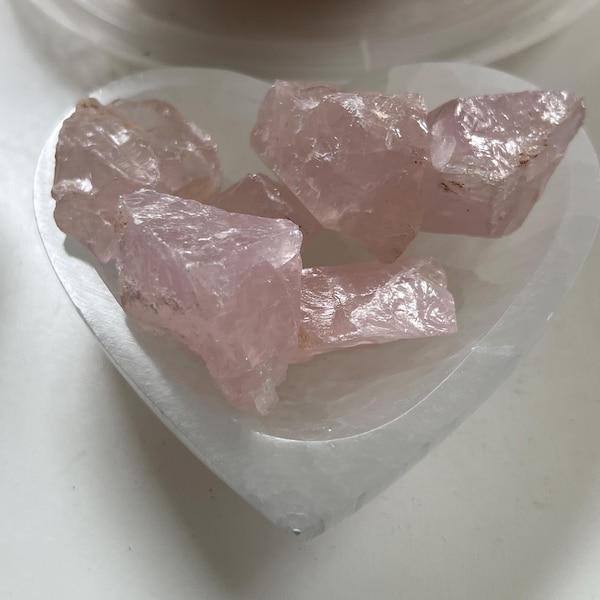 Rose Quartz Rough Natural Stones: Choose Ounces or Lb Bulk Wholesale ...