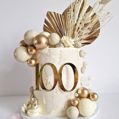 Gold Dried Flower Cake Topper Gold Palm Spear Bunch Flowers - Etsy