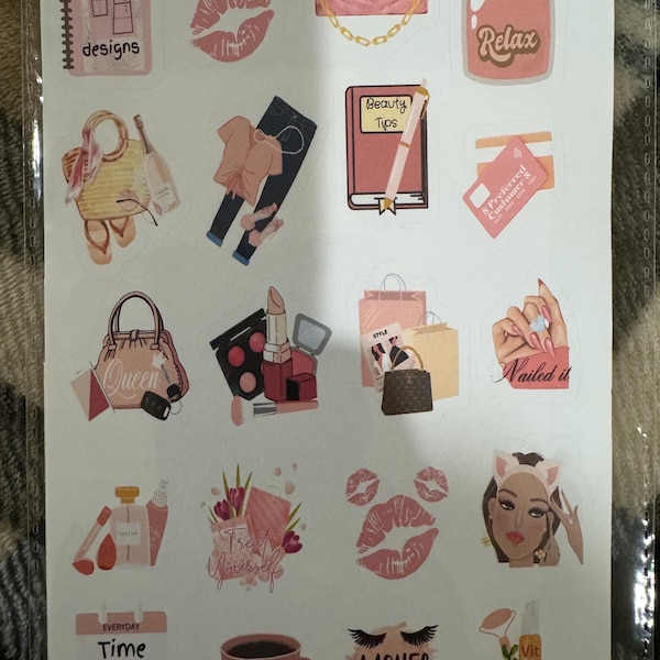 Beauty Stickers, Fashion Stickers, Make-up Stickers, Journal and ...