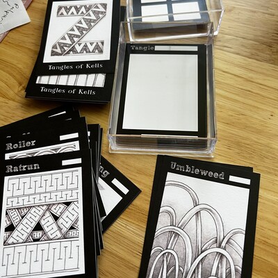 Tangle Cards Alphatangled - Etsy