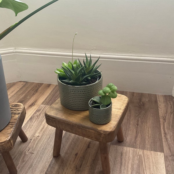 Rustic Wooden Plant Pot Stand - Etsy