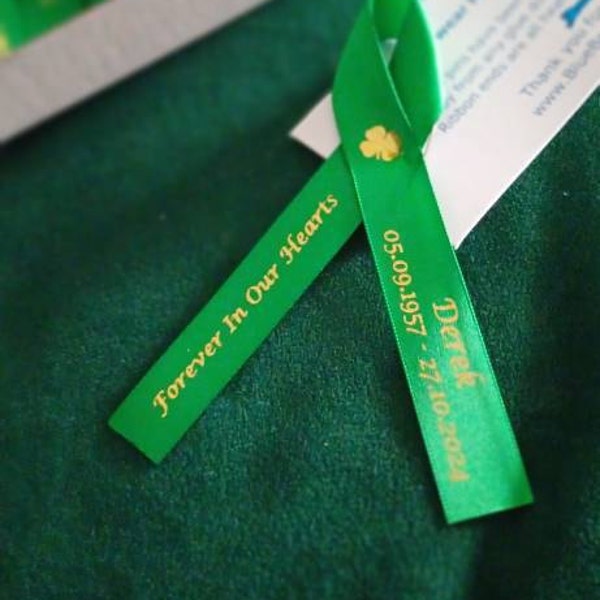 Personalised Funeral Ribbons. Handmade Funeral Favours .ready Made ...