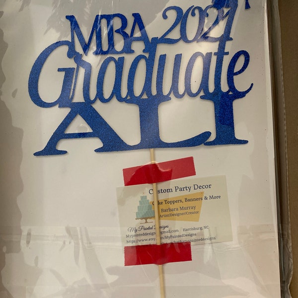 Graduation Cake Topper, Personalized Graduation Cake Topper, High ...