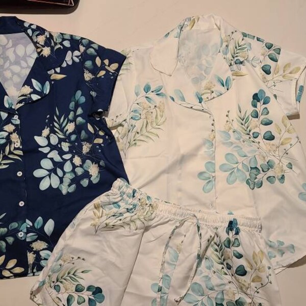Premium Light Blue Bridesmaids Robes - Dreamy Angel Song Pattern - Soft ...
