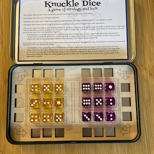 Knuckle Dice Travel Game - Etsy