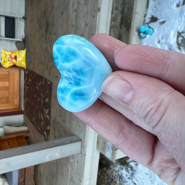 EXQUISITE Larimar Teardrop Stone, Top-grade AAA Deep Blue Larimar ...