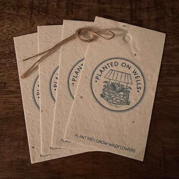Customizable Plantable Hang Tags, Personalized Seeded Paper Gift Tags ...