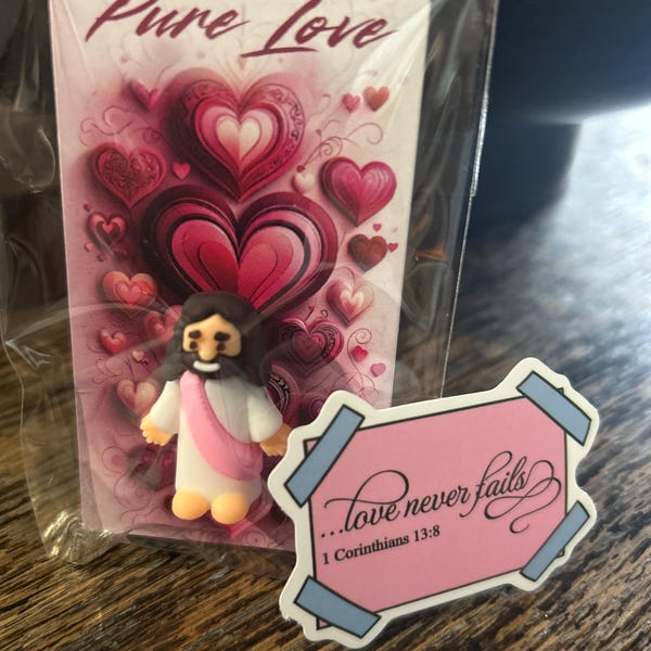 Mini Jesus Figurine, Little Jesus Pocket Cards, Church Party Favors ...