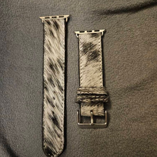 Leather Cowhide Watch Band, Tooled Leather Watch Strap, Western Watch ...