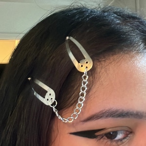Chain Hair Clips, 90s Alternative Punk Goth Grunge Style - Etsy
