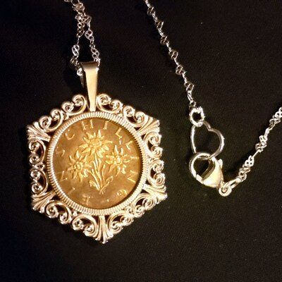 Solid 925 Sterling Silver Coin Bezel Mount Frame Settings Fit - Etsy