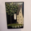 Light Switch Plate Covers Primitive Black With Saltbox and Colonials ...