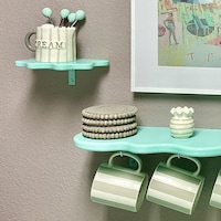 Wavy Shelf Squiggle Shelf Maximalist Funky Decor Pastel Shelves Danish ...