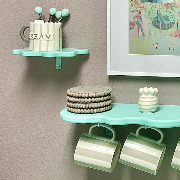 Squiggle Shelf | Wavy Shelf | Funky Decor | Pastel Shelves | Danish ...