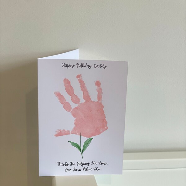 Personalised Handprint Birthday Card Kit: Mummy, Daddy, Grandparents ...