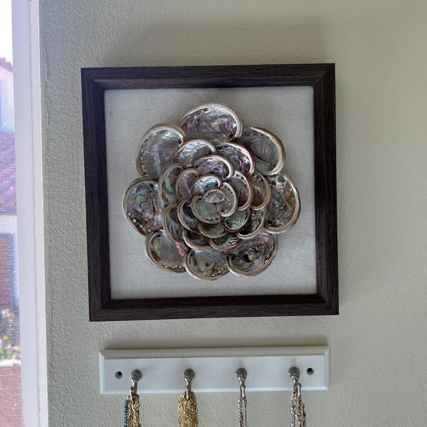 Red Abalone Art, Shell Wall Art, 3D Shell Art, Coastal Shell Art ...