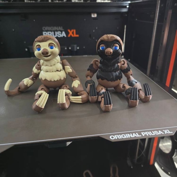 Cute Flexi Print-in-place Sloth - STL File for 3D Printing Now With 3MF ...