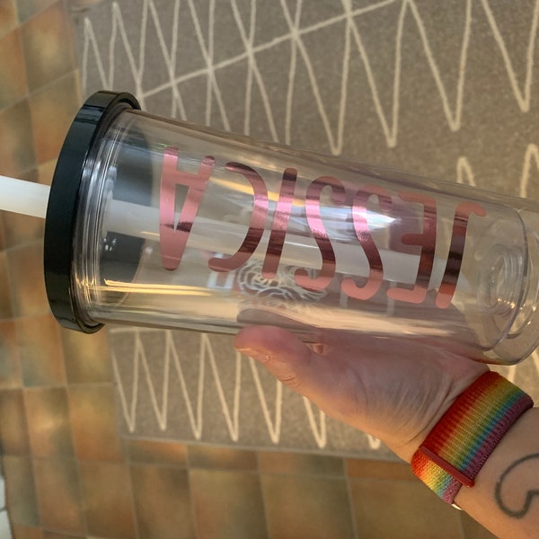 BOBA CUP Personalized Reusable (20oz) Fully Custom Vinyl Design or ...