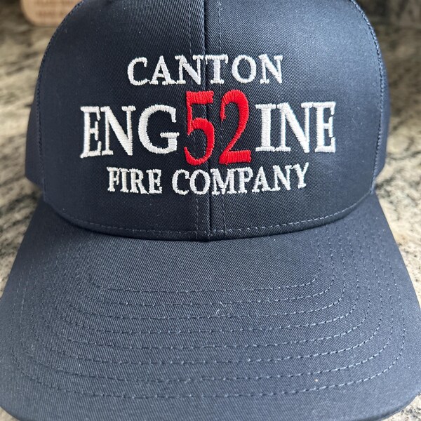 Custom Fire Department Shield Hat, Firefighter Hat, Fire Station Hat ...