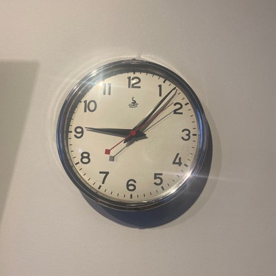 Emes Germany Wrought Iron Clock From 1970s Black and Silver - Etsy