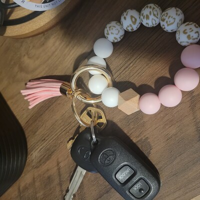 Bangle Keychain Bracelet Key Chain Wristlet Keyring Silicone Elastic ...