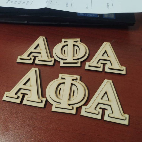 Original Greek Wooden Unfinished Greek Alphabet Letters With Adhesive ...