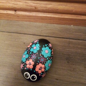 Hand Painted Hope Stone Mandala Painted Stone Decorative - Etsy