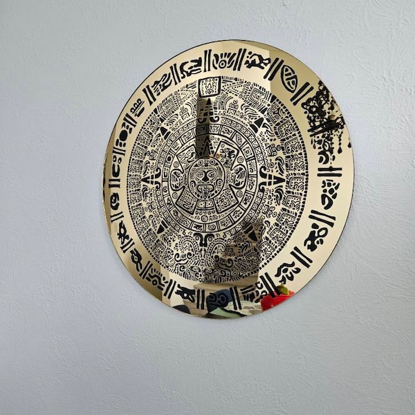 Haab Calendar, Wood / Wall Art 20" or 28" / Aztec Sun / Piedra Del Sol ...