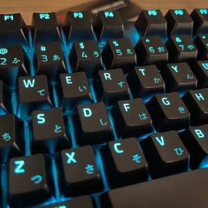 Daedric Font Backlit Keycap Set top Print Only or Top and Front Side ...