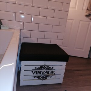 2 X Wooden Crates Bedside Tables Rustic Washed Grey Wooden - Etsy