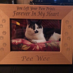 Custom Cat Frame, Pet Memorial Frame, in Memory of Cat, Memorial for ...