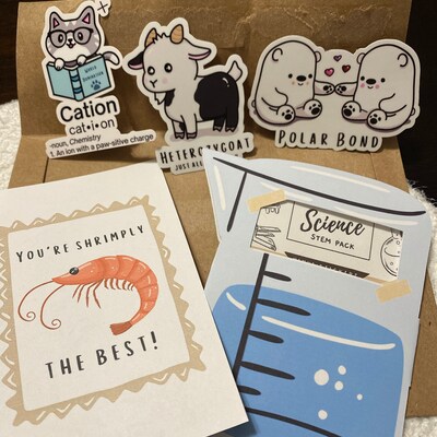 Chemistry Pun Stickers Science, Chemistry, Orgo, Pre-med, Biology Water ...