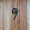 8'' Large Metal House Numbers. Hand Forged Iron House Number. 8 Inch ...