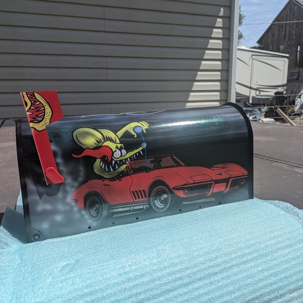 Hot Rat Rod Pinstripe Flame Tattoo Flash Hand Painted Custom Vice Grip ...