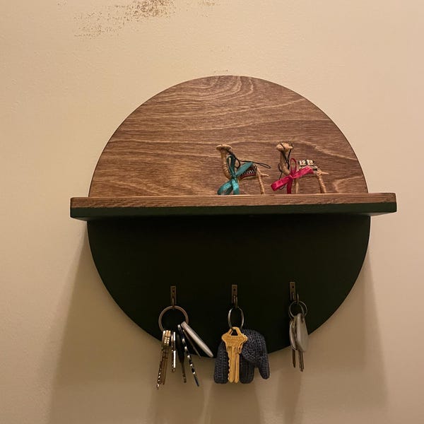 Key Hooks & Shelf, Key Holder, Key Organizer, Entryway Shelf - Etsy
