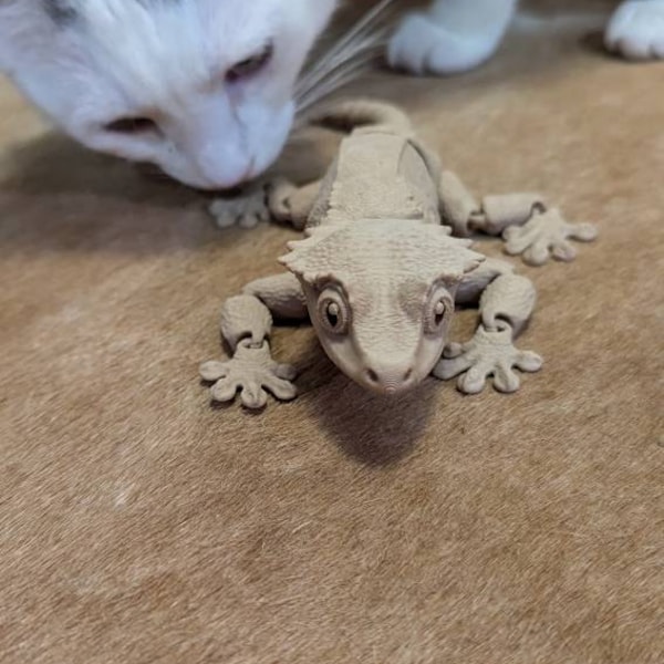 Crested Gecko Digital .STL File for 3d Printing, Articulated Fidget ...