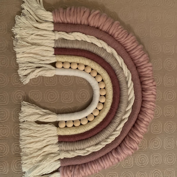 Custom Macrame Rope Rainbow Wall Hanging - Etsy