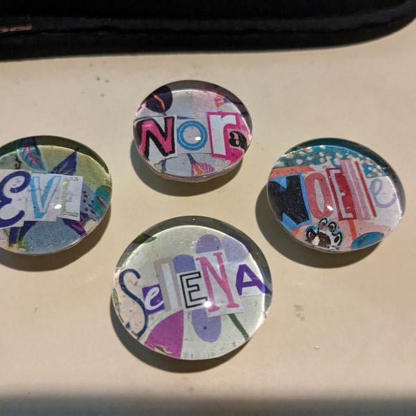 Custom Glass Magnet | Super Strong Magnet | Letter Magnet | Name Magnet ...