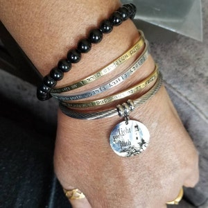 Custom Word of the Year Bracelet Mantra Bracelet One Word - Etsy