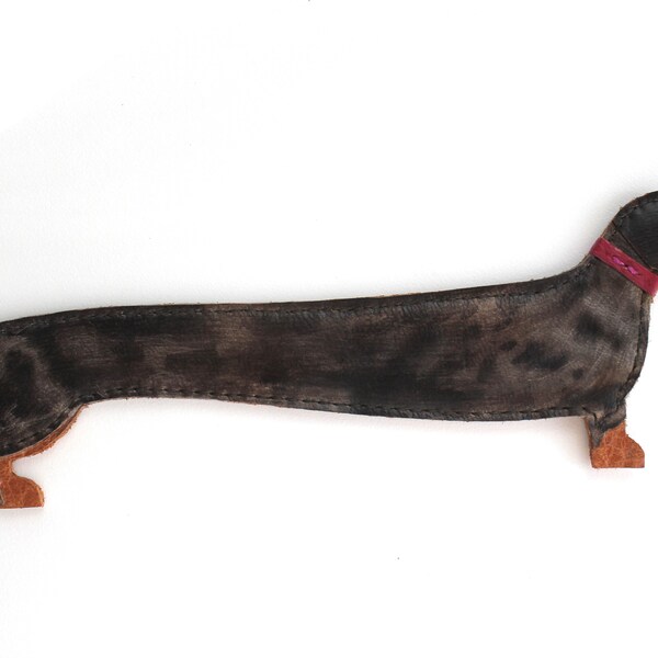 Sausage Dog Bookmark, Custom Leather Bookmark, Miniature Dachshund Gift ...