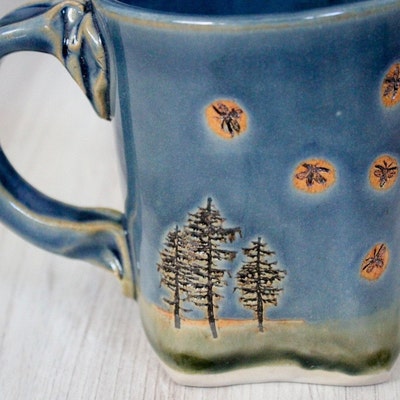 Firefly Mug, Pine Tree Mug, up North Summer Mug, Camping Coffee Cup ...