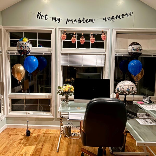 Personalized Retirement Banner, Coworker Leaving Gift, Retirement Party ...