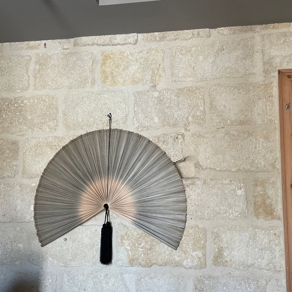 Wall Fan Decor, Bamboo Decorative Fans, Handcrafted Bamboo Fan, Boho ...