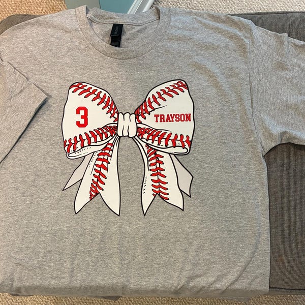 Custom Baseball DTF Transfers, Baseball Bow, Baseball Season, Sport ...