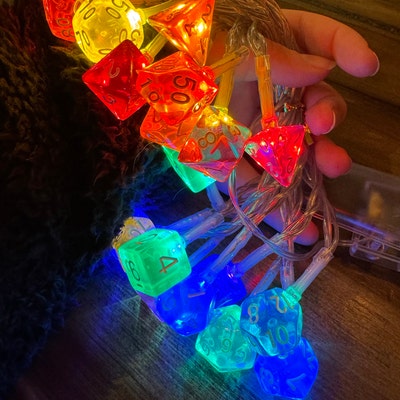 Handmade LED Dice Light Strands Fairy Lights, DND LED String Light, D20 ...