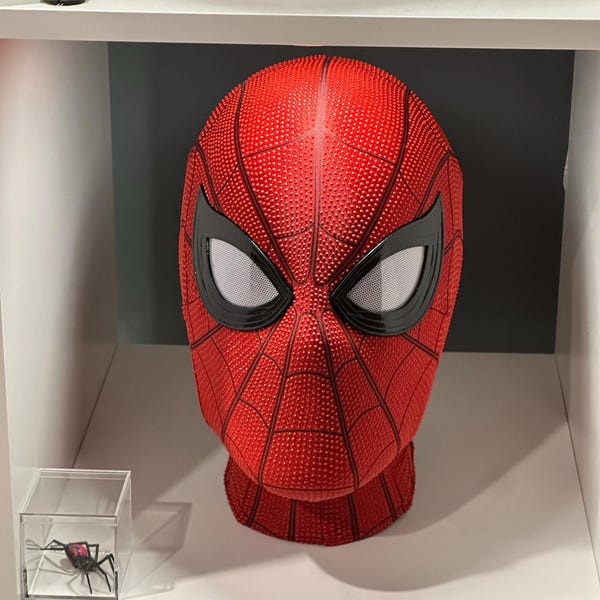 Black Spiderman Mask,tobey Maguire Spiderman Mask With Faceshell Lenses ...