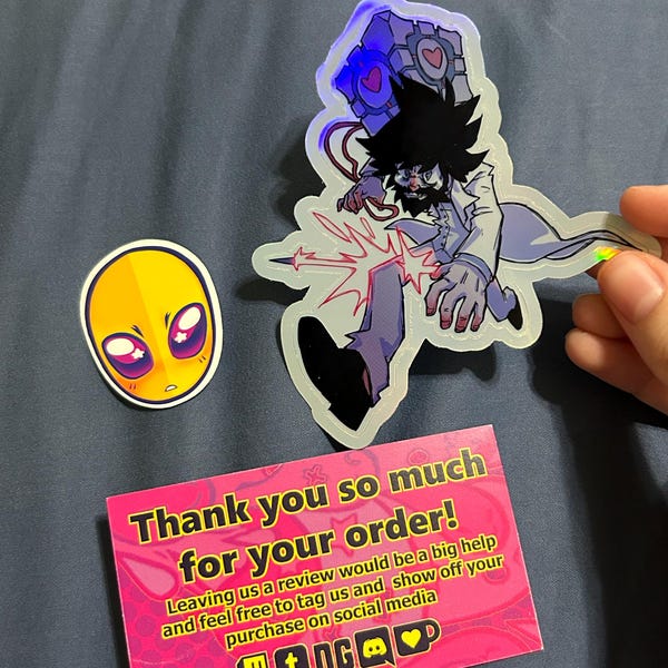 Doug Rattmann Running Portal 2 Easy Peel Holographic Stickers Doug ...