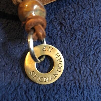 Travel Tokens Leather Keychain Lanyard, Travel Lover Gift, Personalized ...