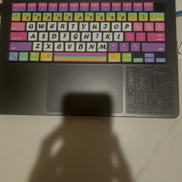 Rainbow Keyboard Stickers Laptop Keyboard Cover Vinyl MacBook Keyboard ...